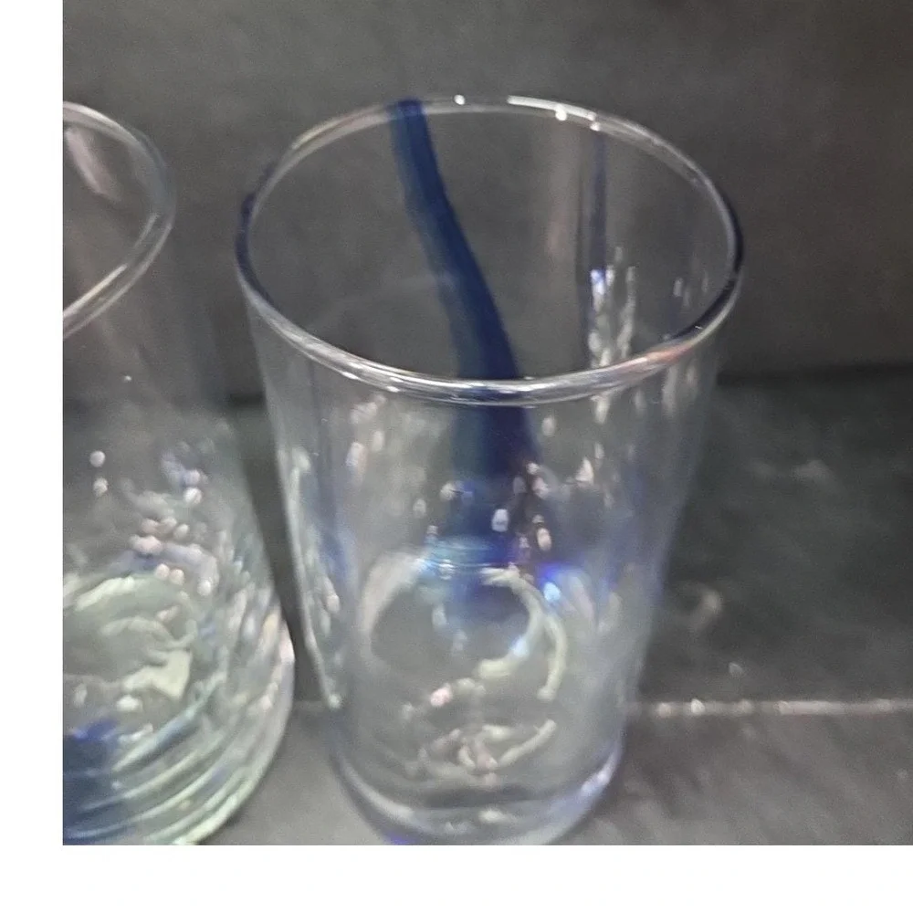 Libbey | Dining | Libbey Impressions Cobalt Blue Ribbon Tumblers Set Of ...
